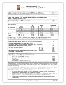 St. Andrews Turi Fees - St. Andrews Turi