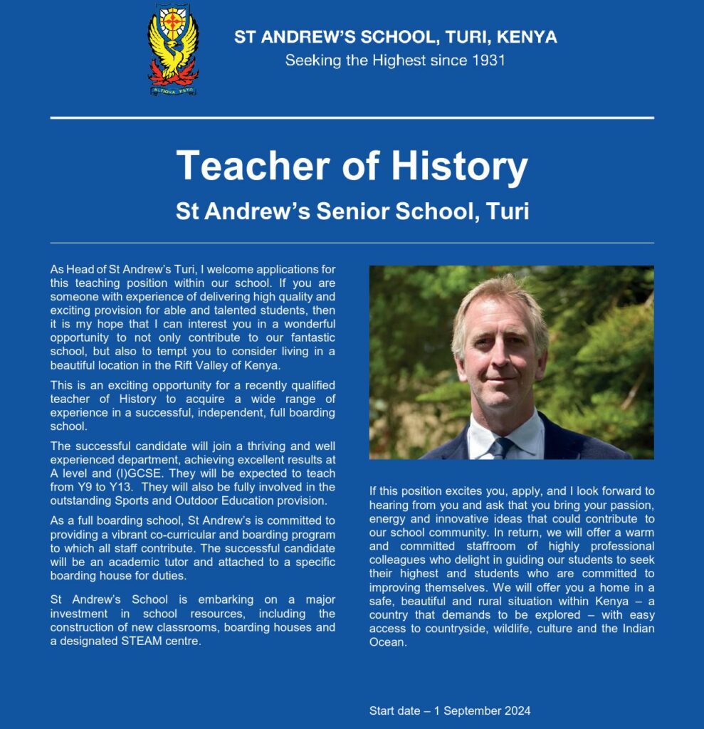 St. Andrews Turi Career Opportunities - St. Andrews Turi