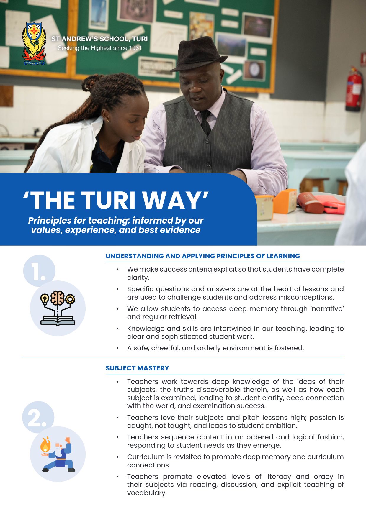 St. Andrews Turi Senior School Academics - International School in Kenya